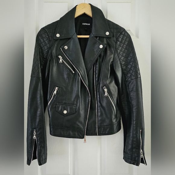 Express | Jackets & Coats | Leather Jacket | Poshmark